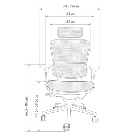 Ergohuman Standard Size Measurements - Ergo AU